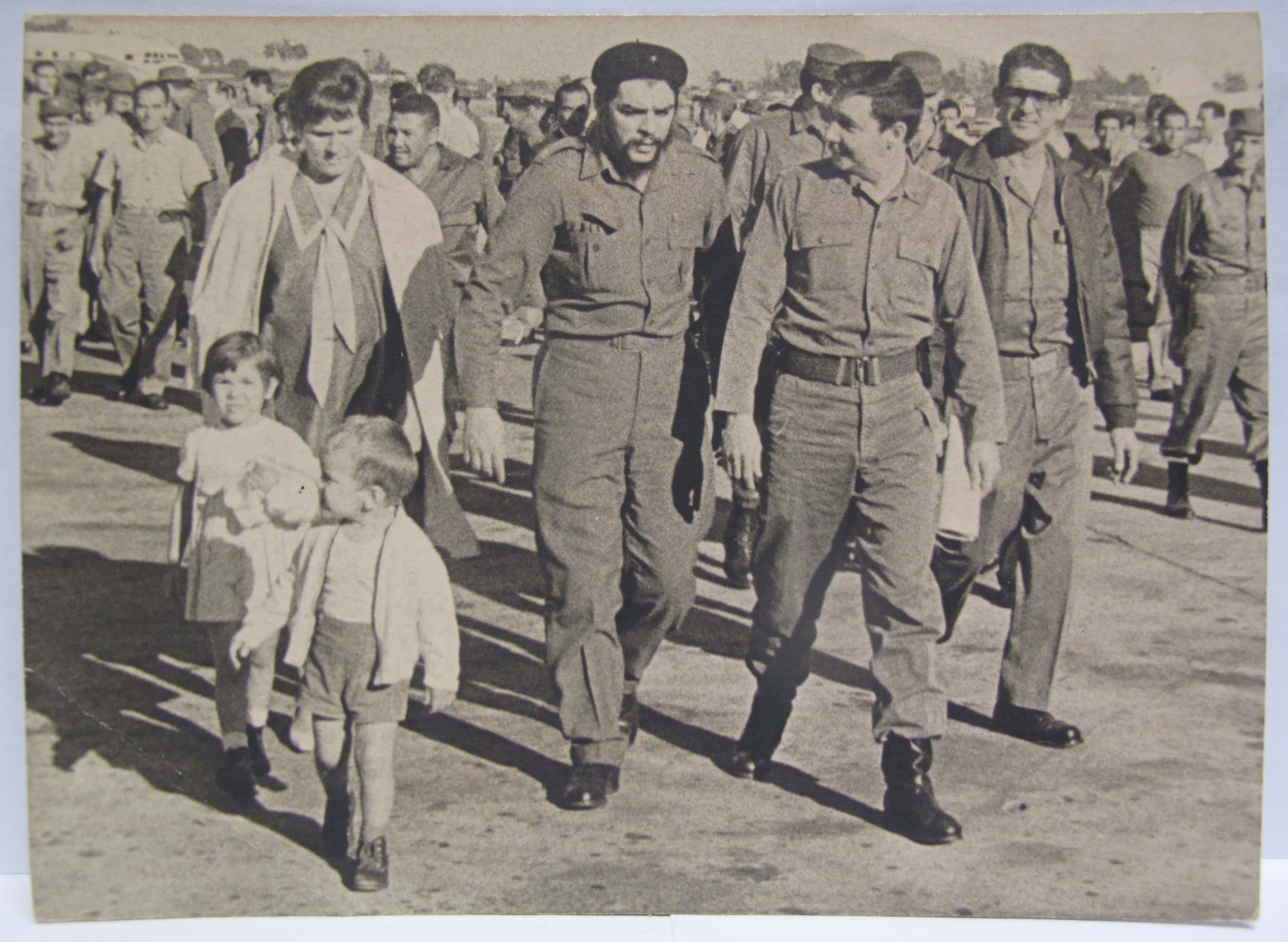CUBA,Che Guevara and family by Salas,One press photograph, stamp of ...