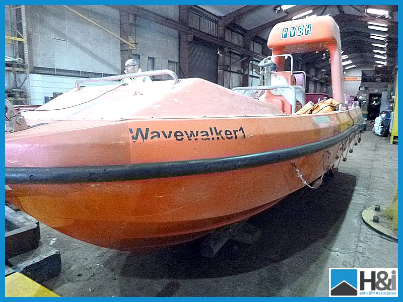 Noreq type RRB 525 rigid rescue boat. Length 5.25 x 2.00m beam x 0.9 ...