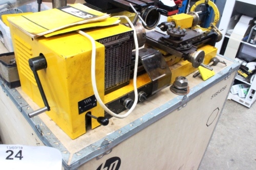 A Hobby Mat MD65 universal bench lathe, 240V, bed length 16", 5" swing ...