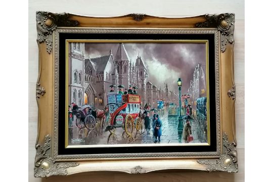 R. J. Mitchell (British, 20th century), OLD LONDON, oil on canvas, 30 x ...
