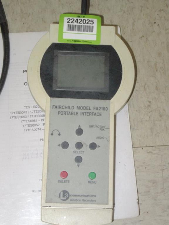 Lot: (2 Assorted Items) Consisting of: (1) Fairchild FA2100 Portable ...
