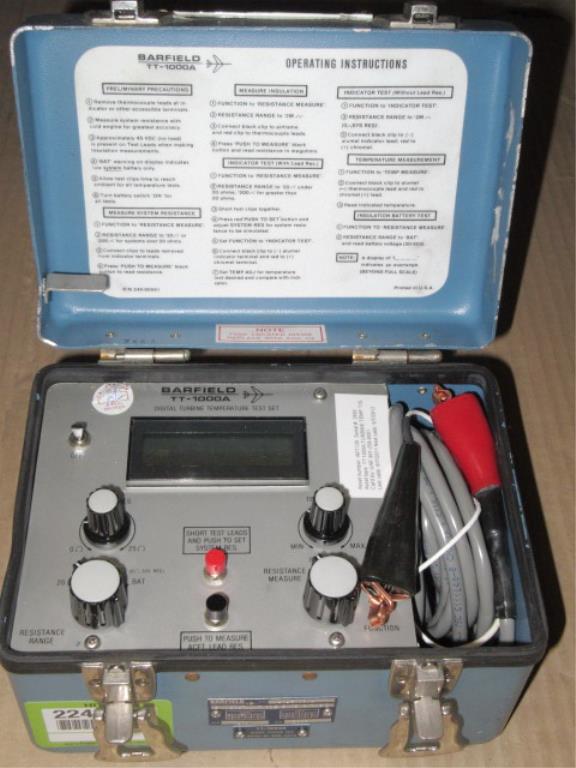 Barfield TT-1000A Digital Turbine Temperature Test Set. S/N 2893. ID ...