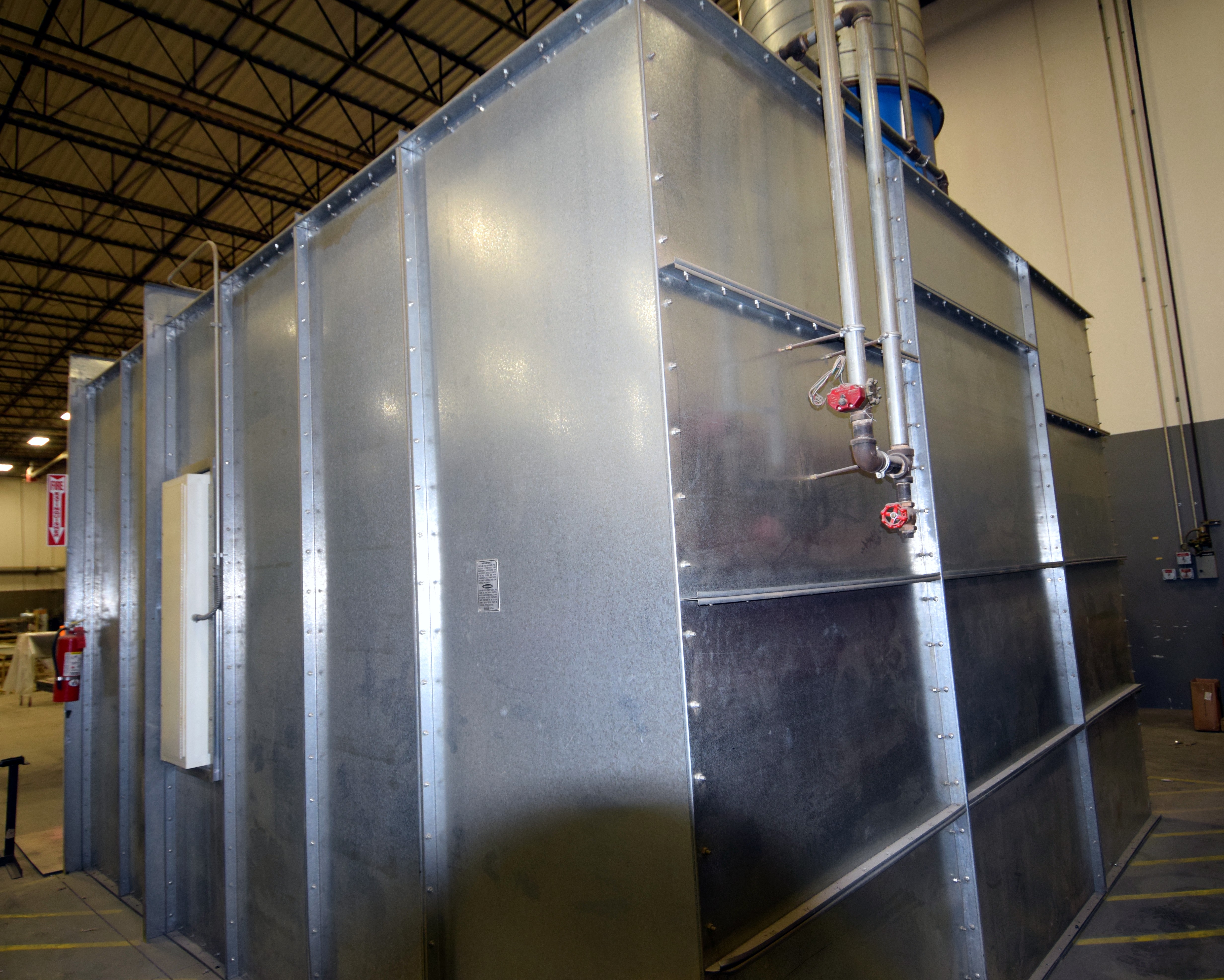 Binks Spray Booth. Approximate 164” wide x 148” deep x 120” tall. Top ...