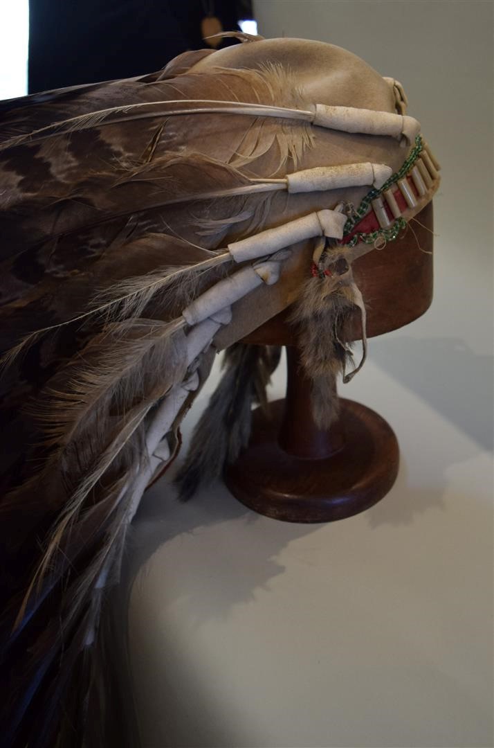 A rare late 19th/early 20th century Native American eagle feather war ...