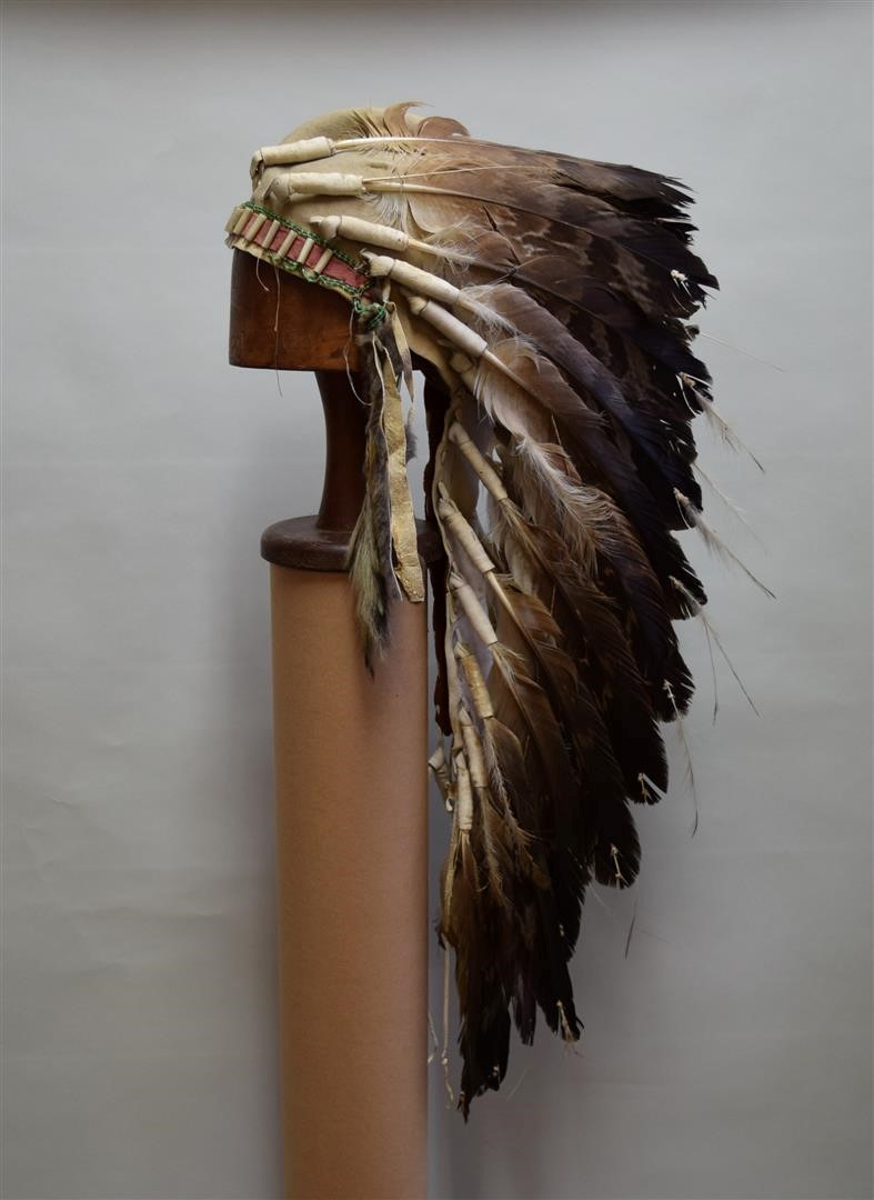 A rare late 19th/early 20th century Native American eagle feather war ...