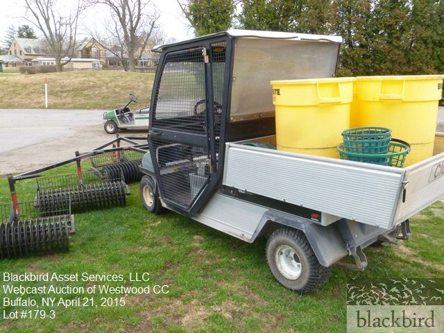 2005 Club Car CarryAll 2 range cart, dump body, Curtis tractor cab (SN ...
