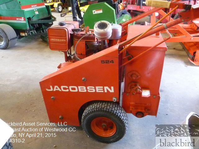 Jacobsen model 524 walk behind seeder, SN 82525-3694