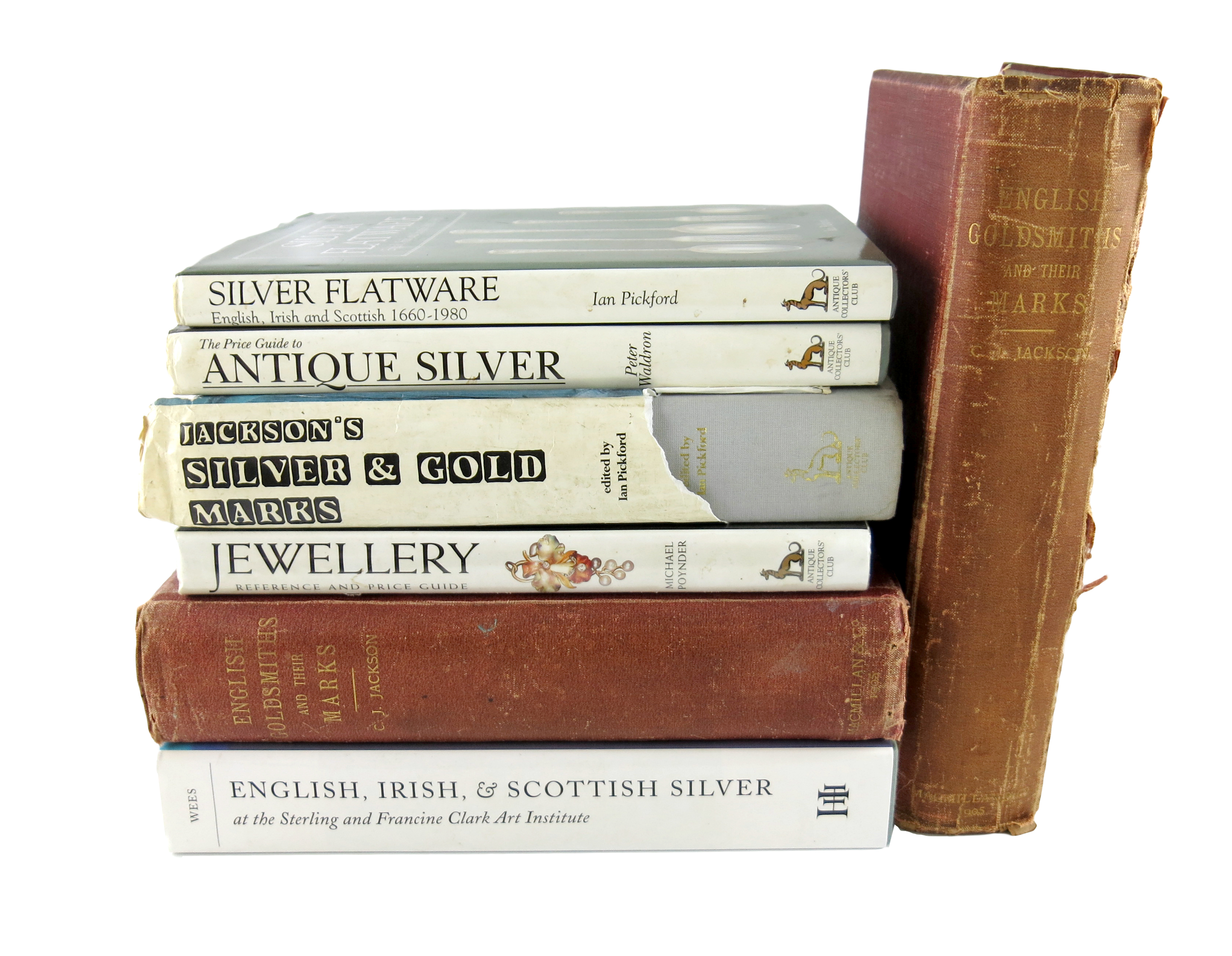 A small collection of silver reference books, comprising: English and ...