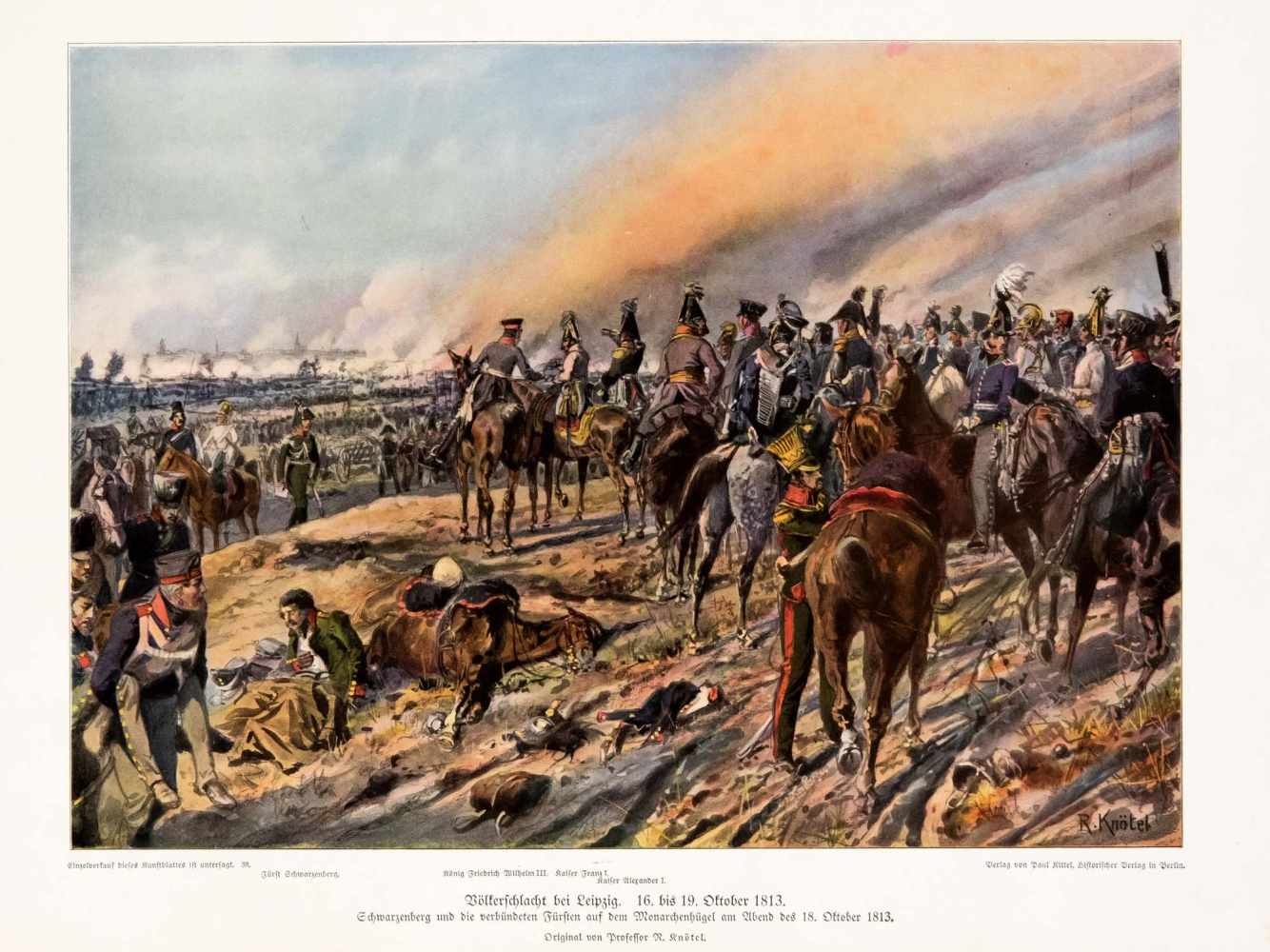 Mixed lot of 42 color plates from the Wars of Liberation in 1813 based ...