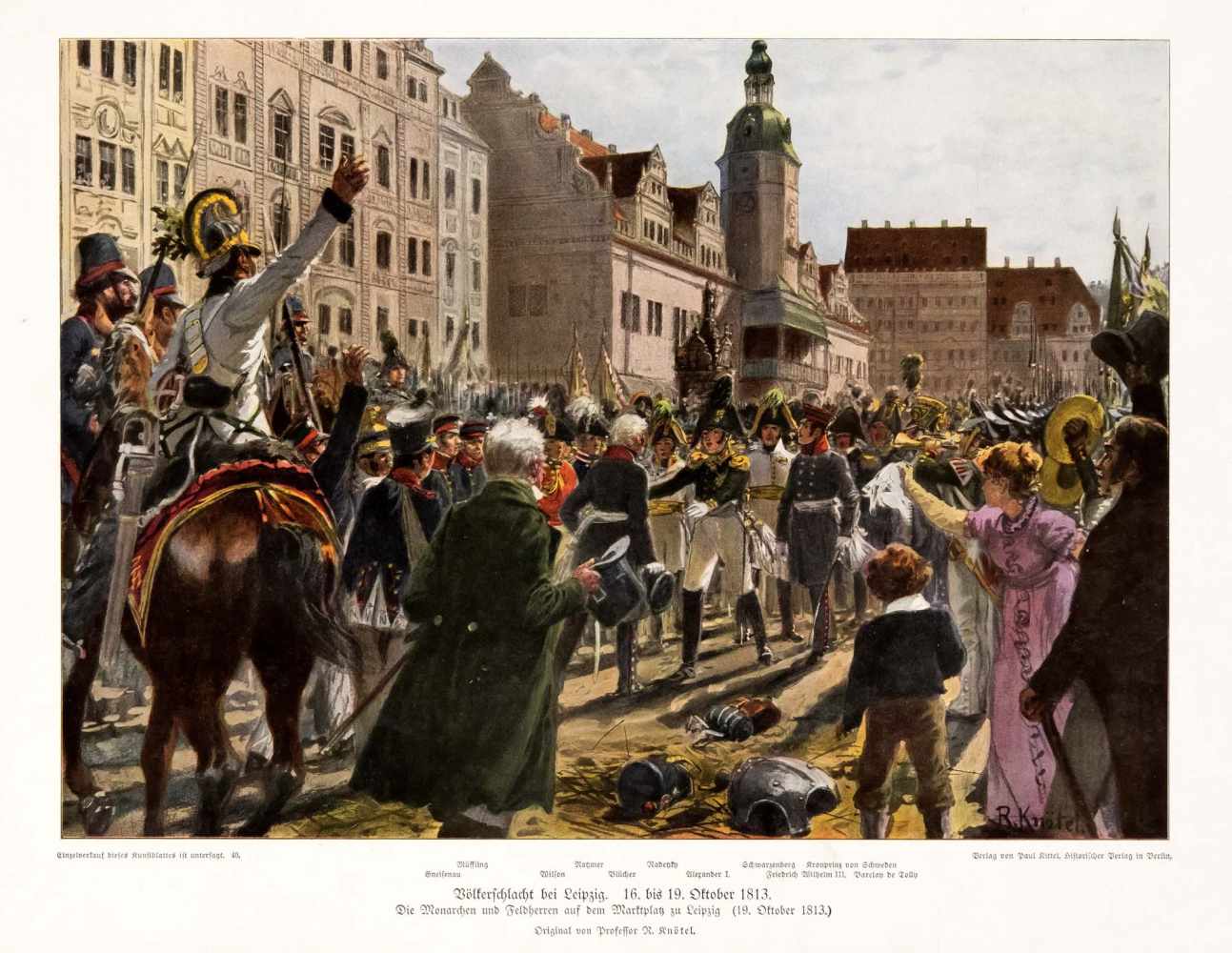 Mixed lot of 42 color plates from the Wars of Liberation in 1813 based ...