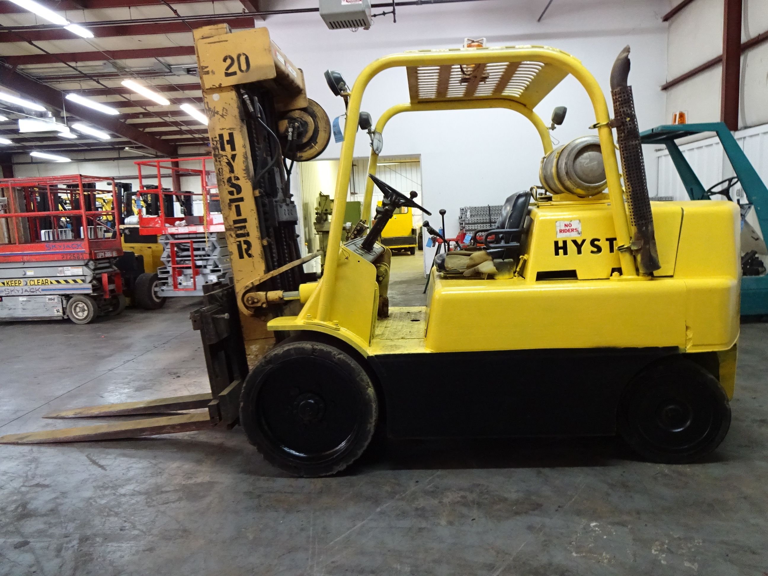 15,000 LB. HYSTER MODEL S150A SOLID TIRE LP GAS LIFT TRUCK; S/N ...
