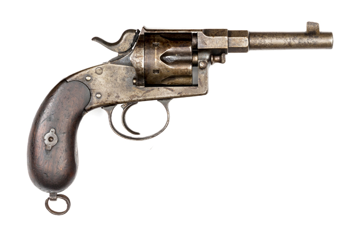 A German 6 shot 10.6mm Model 1883 single action ordnance revolver ...