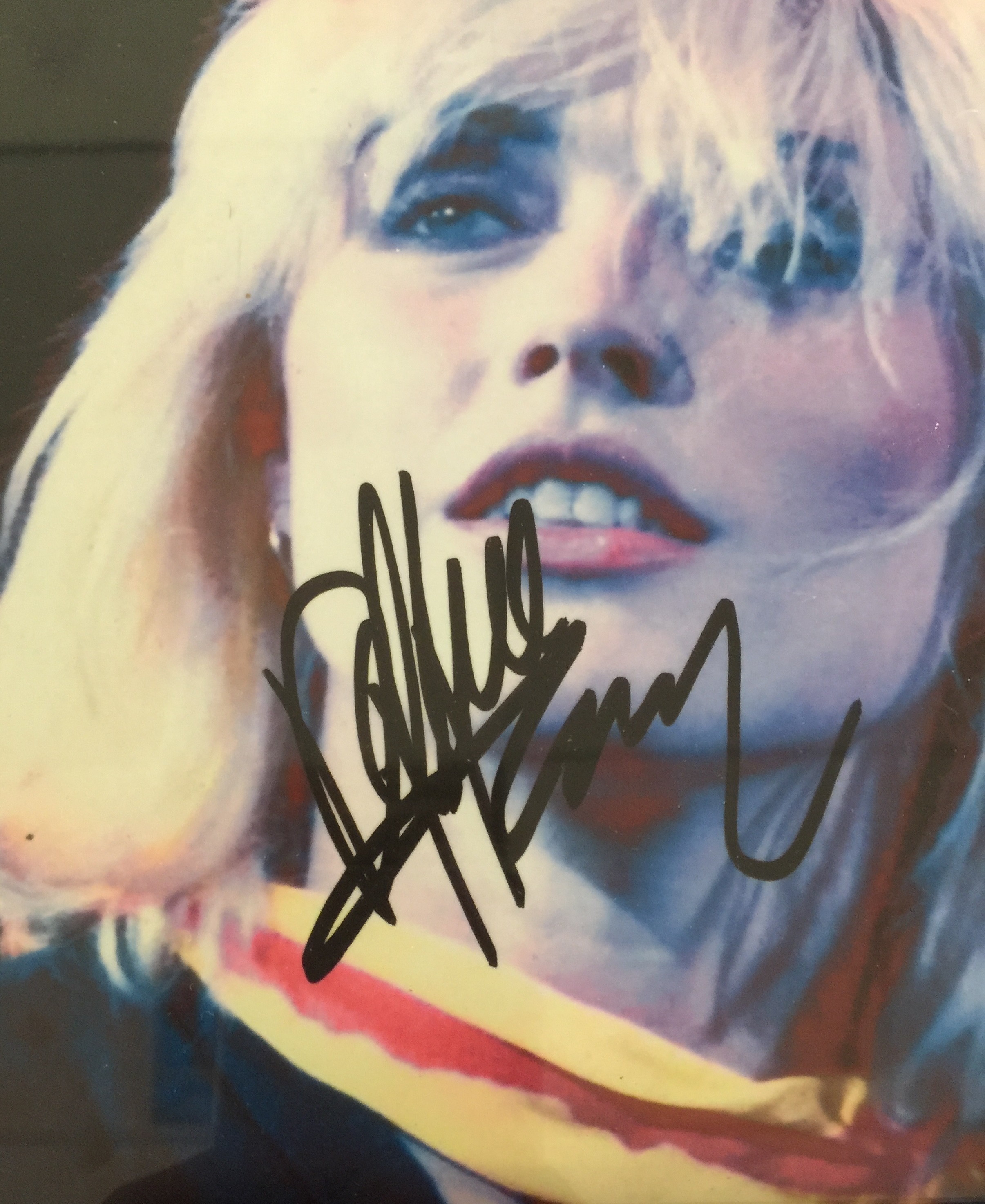 BLONDIE: DEBBIE HARRY SIGNED AND FRAMED. A collection of autographed ...