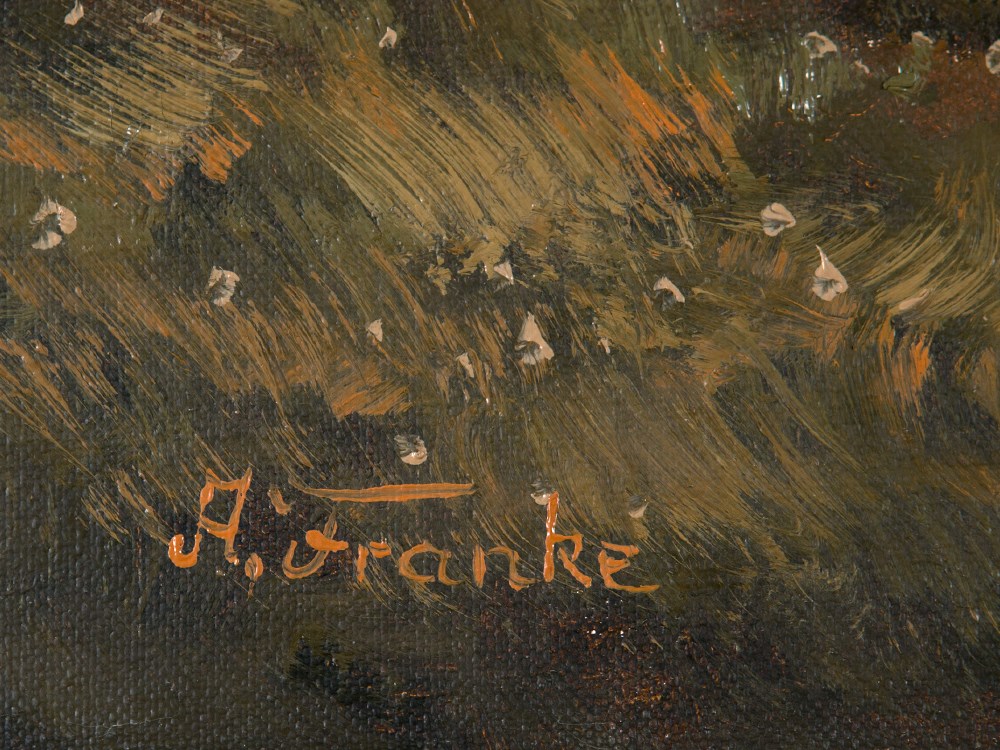 A. Franke, Oil Painting “On the Way Home”, Mid-20th Century Oil on ...