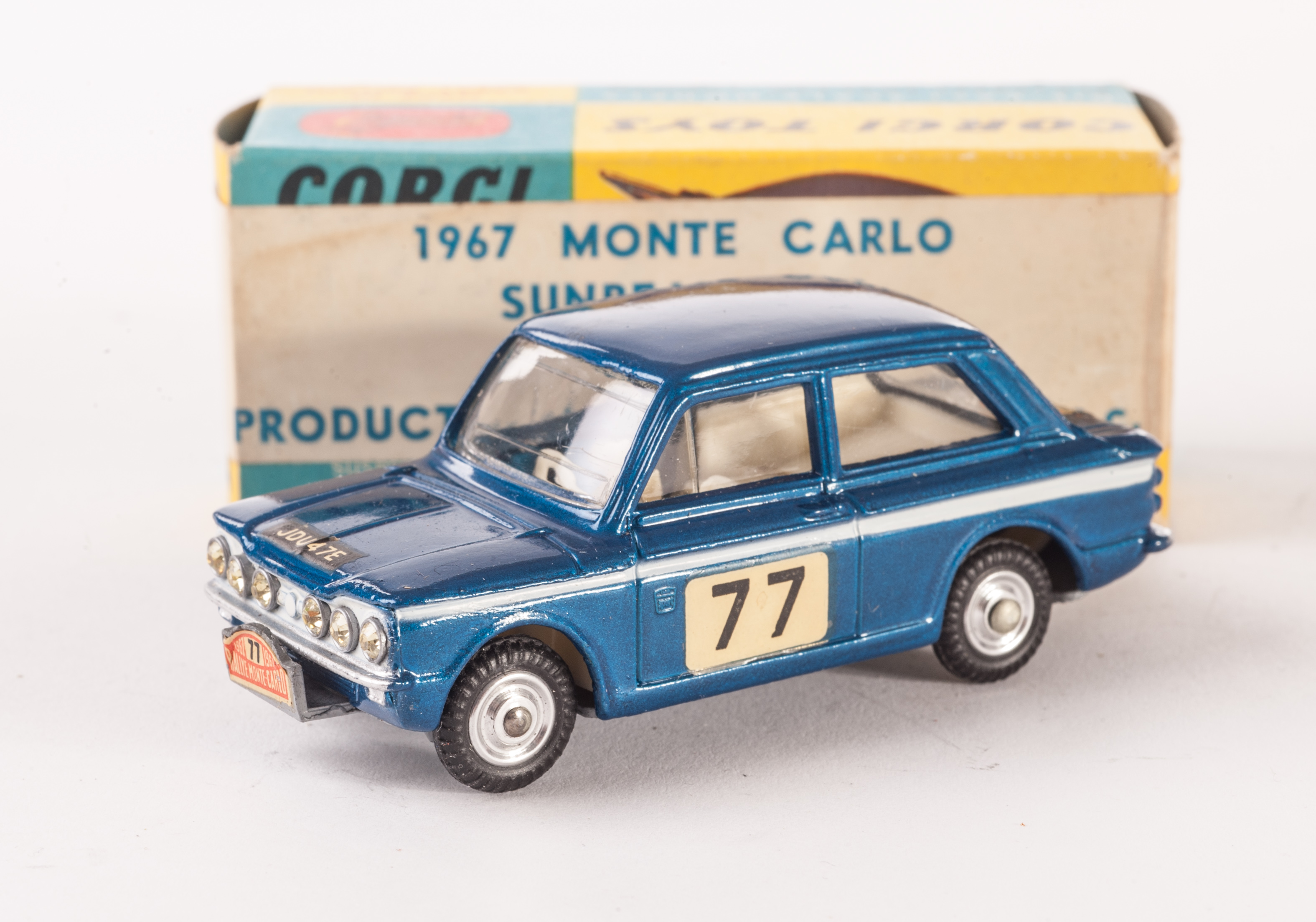 A Corgi Toys 340 Hillman Imp, in Monte Carlo Trim, metallic blue body ...