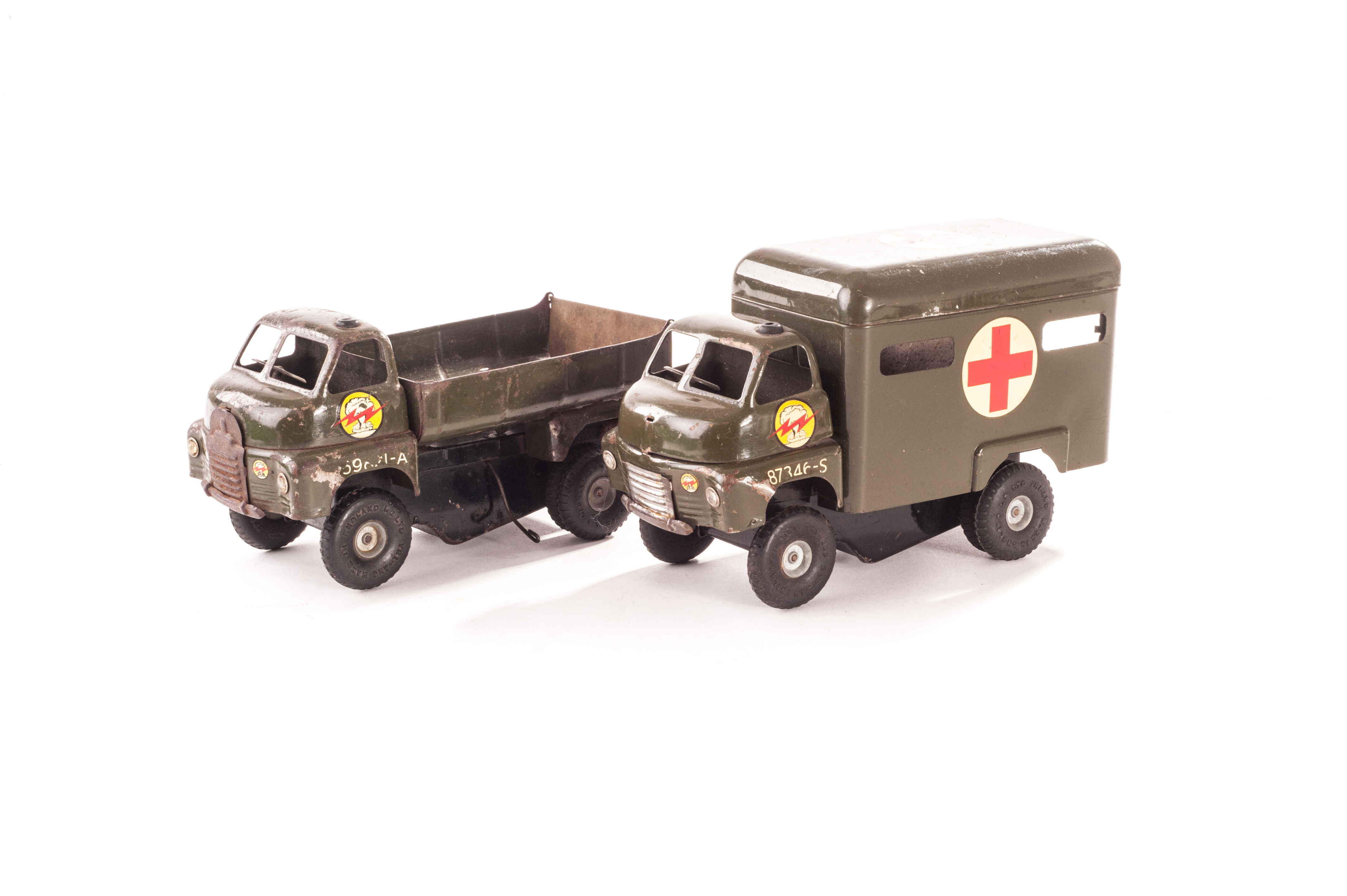 Tri-ang Minic Large Scale Military Vehicles: olive green Army Ambulance ...
