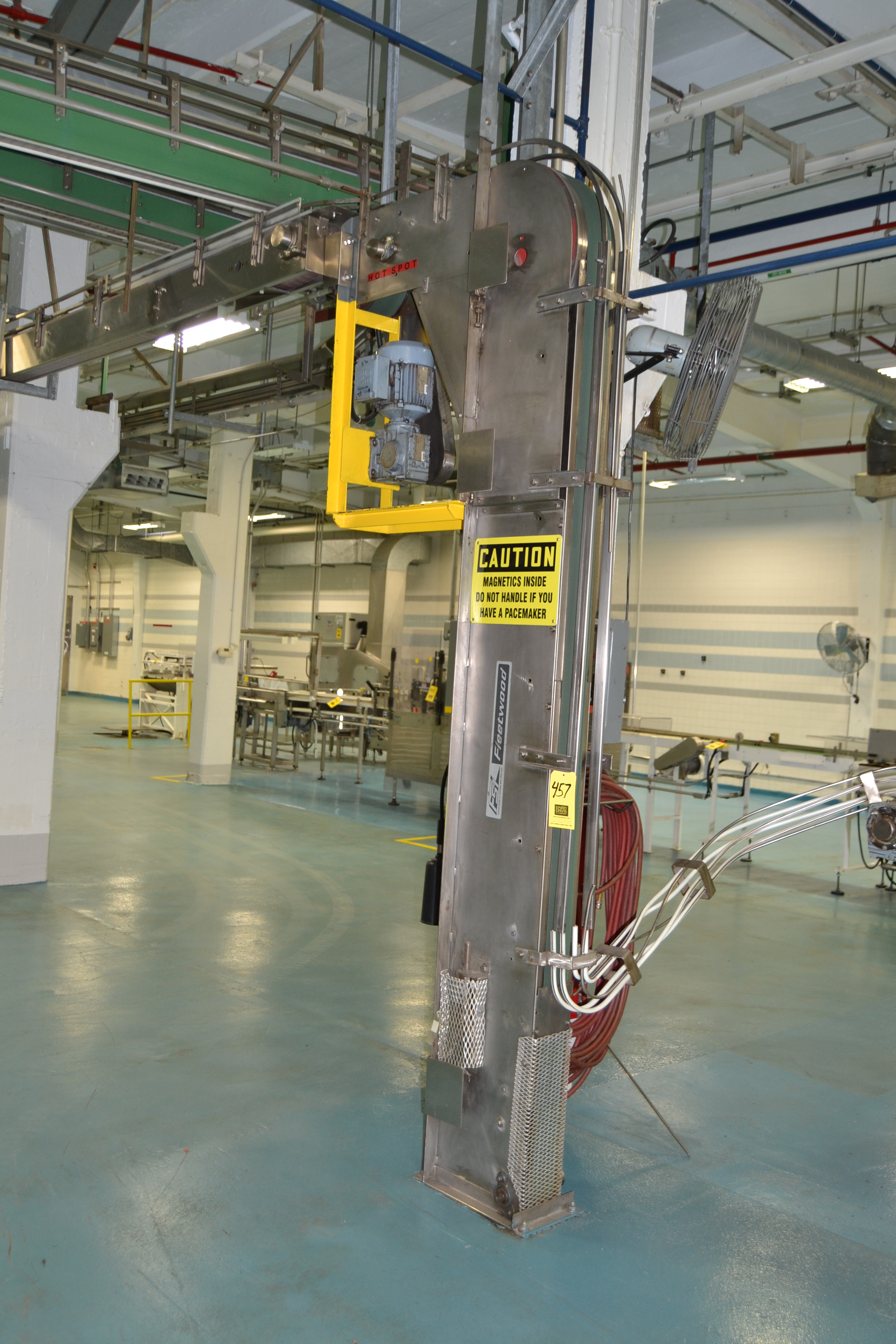 Fleetwood Magnetic Can Elevator, Type: PP10, 4" Wide x 28' x 3" Belt, S ...