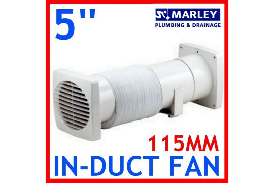 10 x Marley Bathroom Extractor Fan 5 Inch 5" In-line Ventilation ...