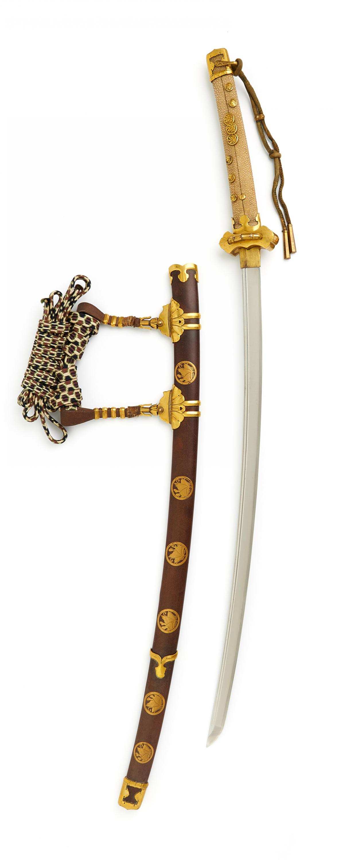 KATANA IN EFU-NO-TACHI-KOSHIRAE. Japan. Kotô blade in Shinogi-zukuri ...