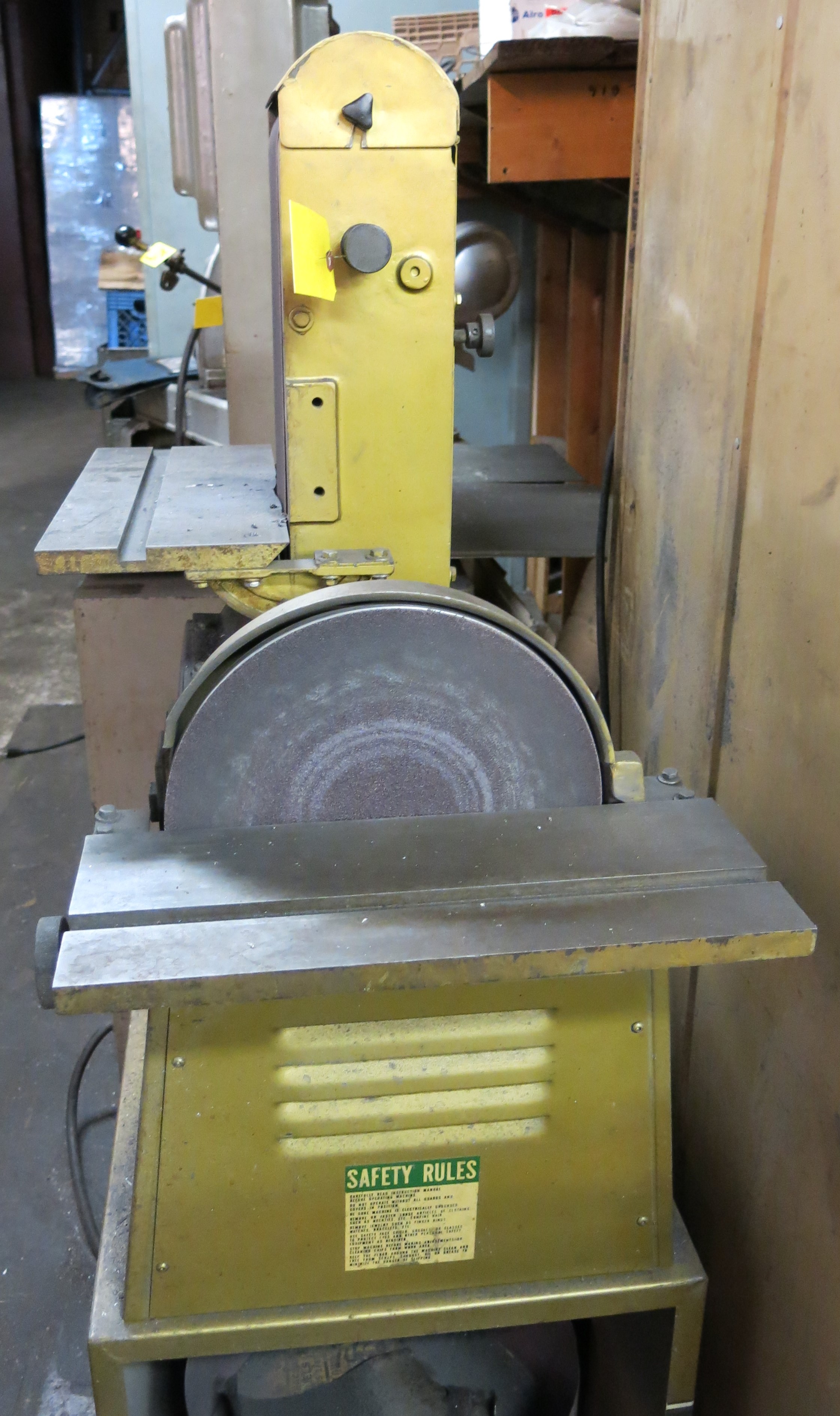 (1) POWERMATIC MDL. 30B 6" BELT 12" DISC SANDER WITH ADJUSTABLE ANGLED ...