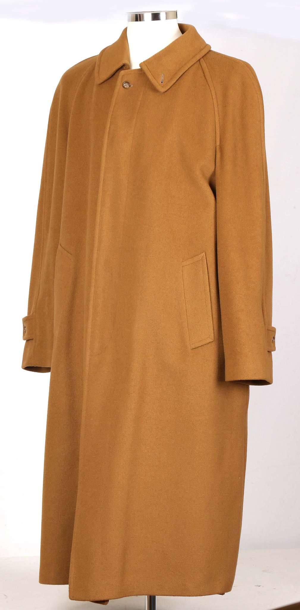 BERWIN & BERWIN CASHMERE MEN'S COAT, retailed by Harrods, dark tan, size 42