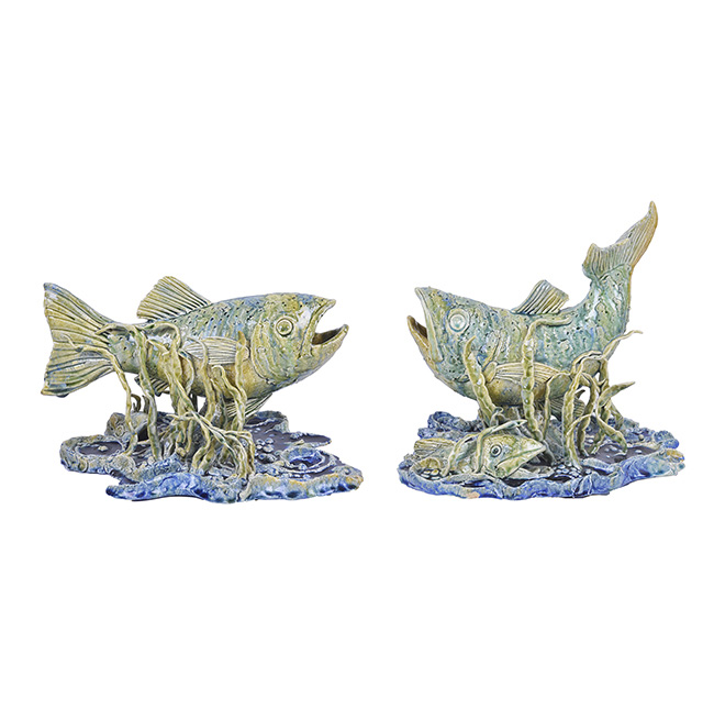 Kate Malone (British, b.1959) Two Fish, Sculpture, circa 2002 Stoneware ...