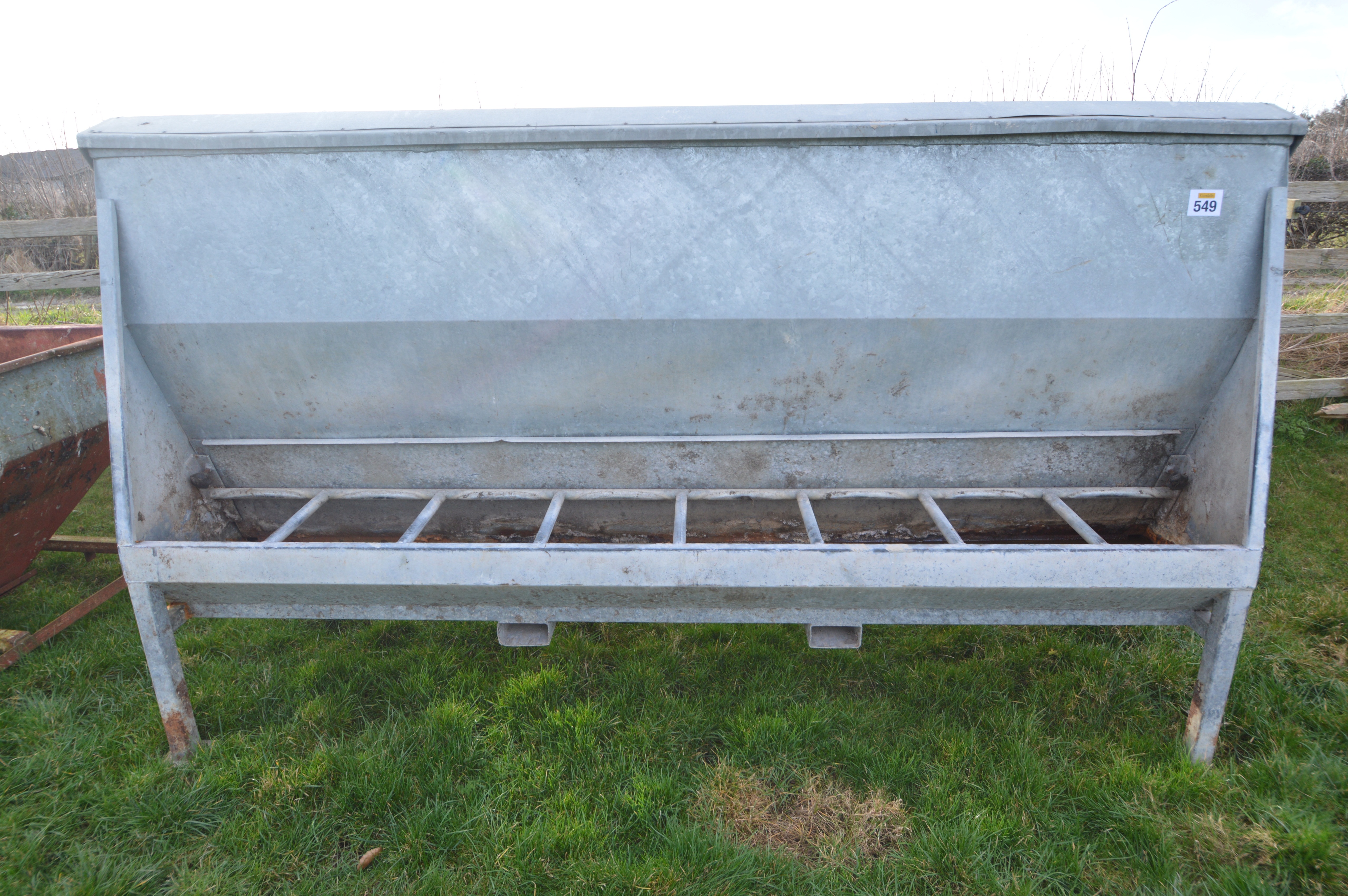 Bateman ad lib feed trough Bateman ad lib cattle feed trough/hopper, 1. ...