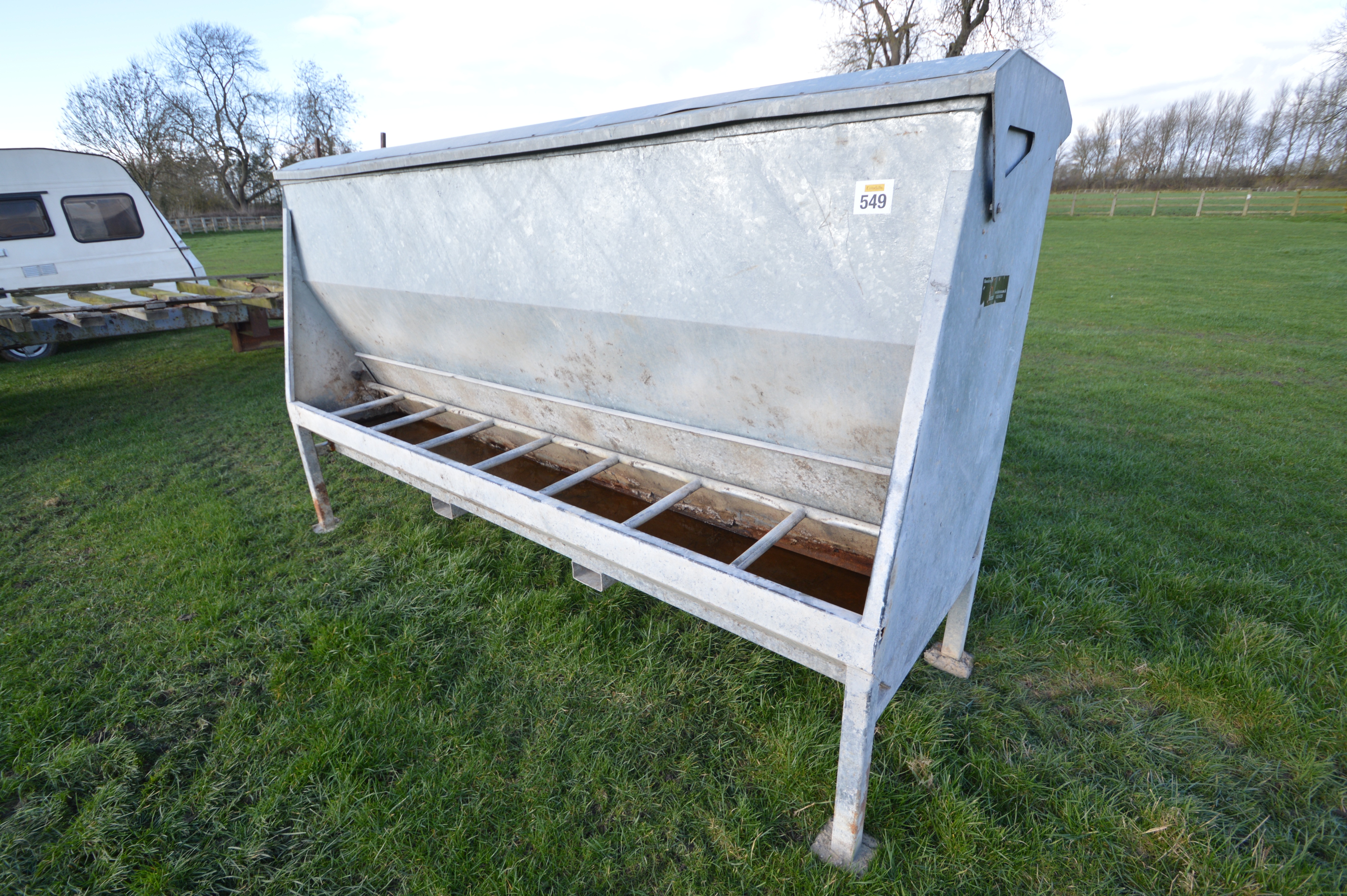 Bateman ad lib feed trough Bateman ad lib cattle feed trough/hopper, 1. ...