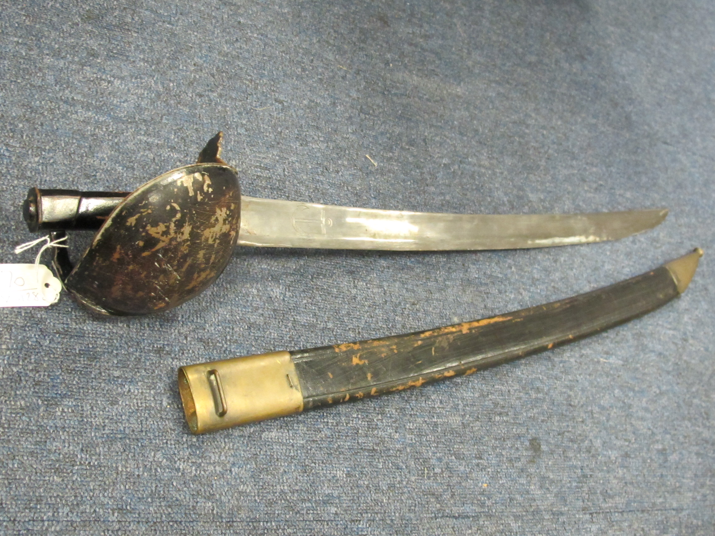 Cutlass: A scarce French Model 1833 Naval Cutlass. All steel ...