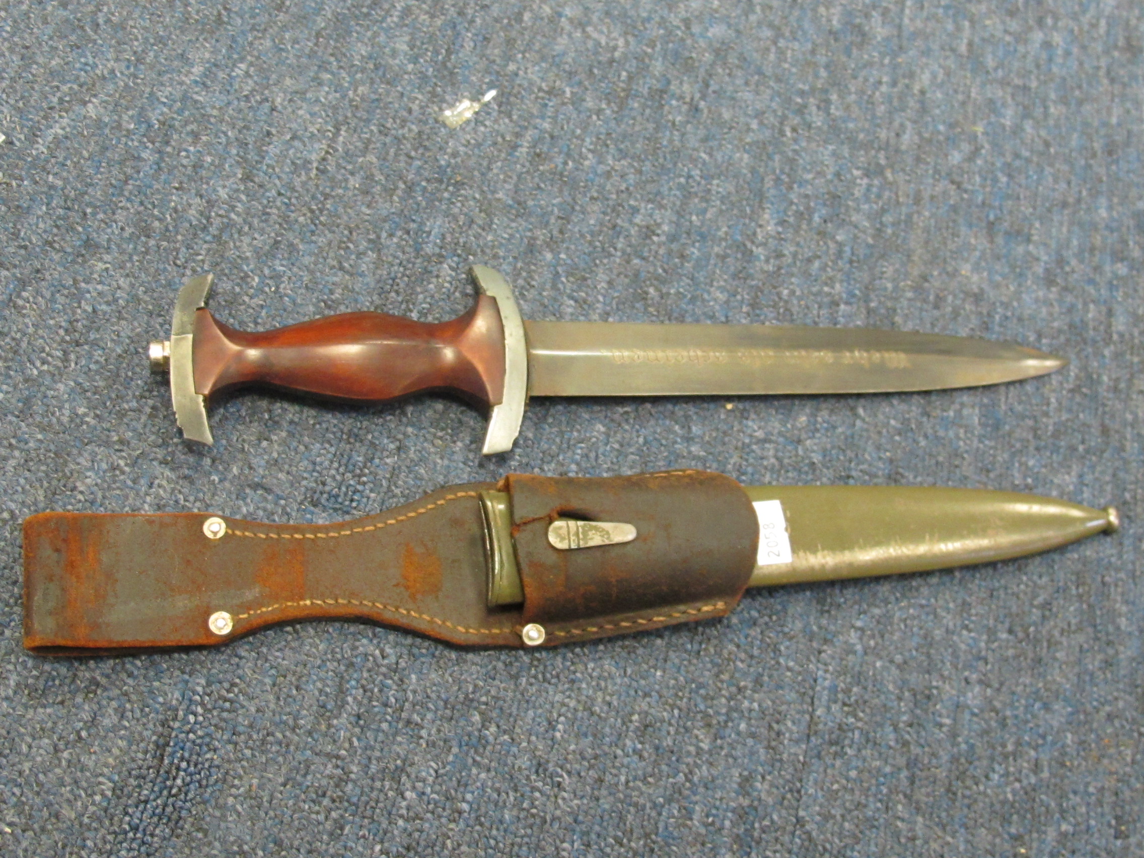 German NPEA Dagger, etched blade "Mehr sein als scheinen" and Karl ...