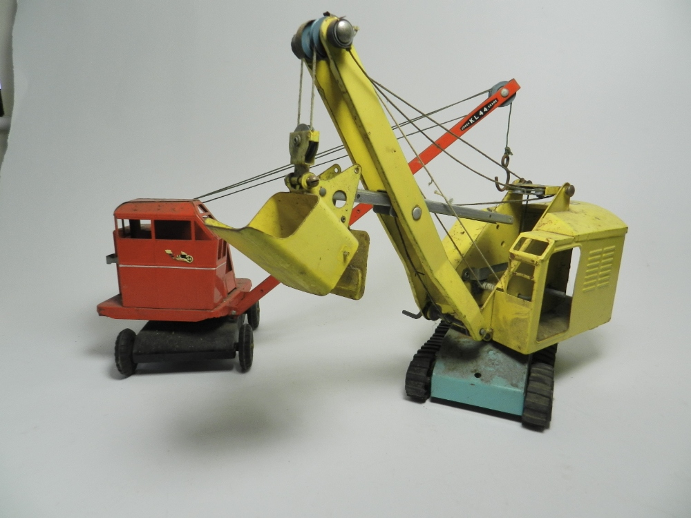 Two Triang Toys, a Jones KL44 crane in red, circa 1958 and a late issue ...
