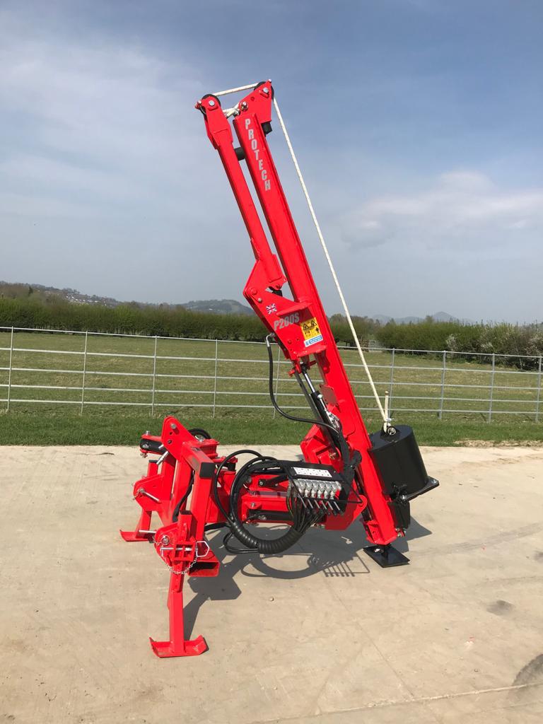 PROTECH P200 ST POST KNOCKER, TELESCOPIC BOOM HYDRAULIC LEG, MAST TILT ...