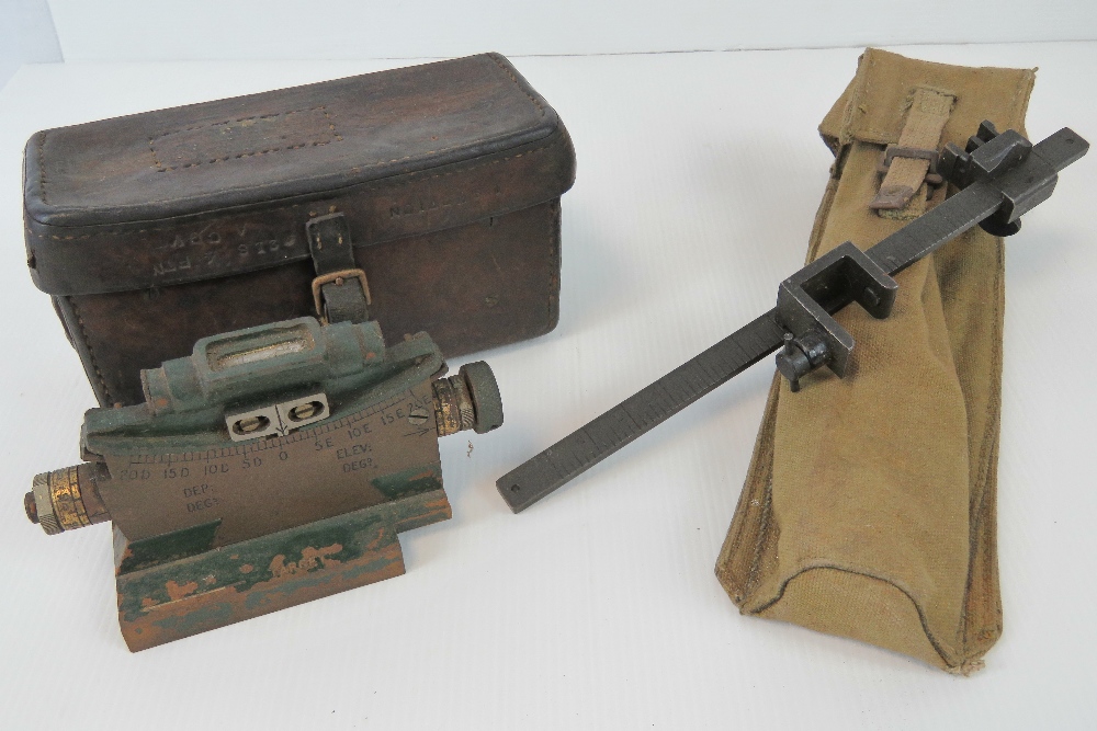 Two British military Vickers gun sights; WWII Clinometer Mk2 in WWI ...