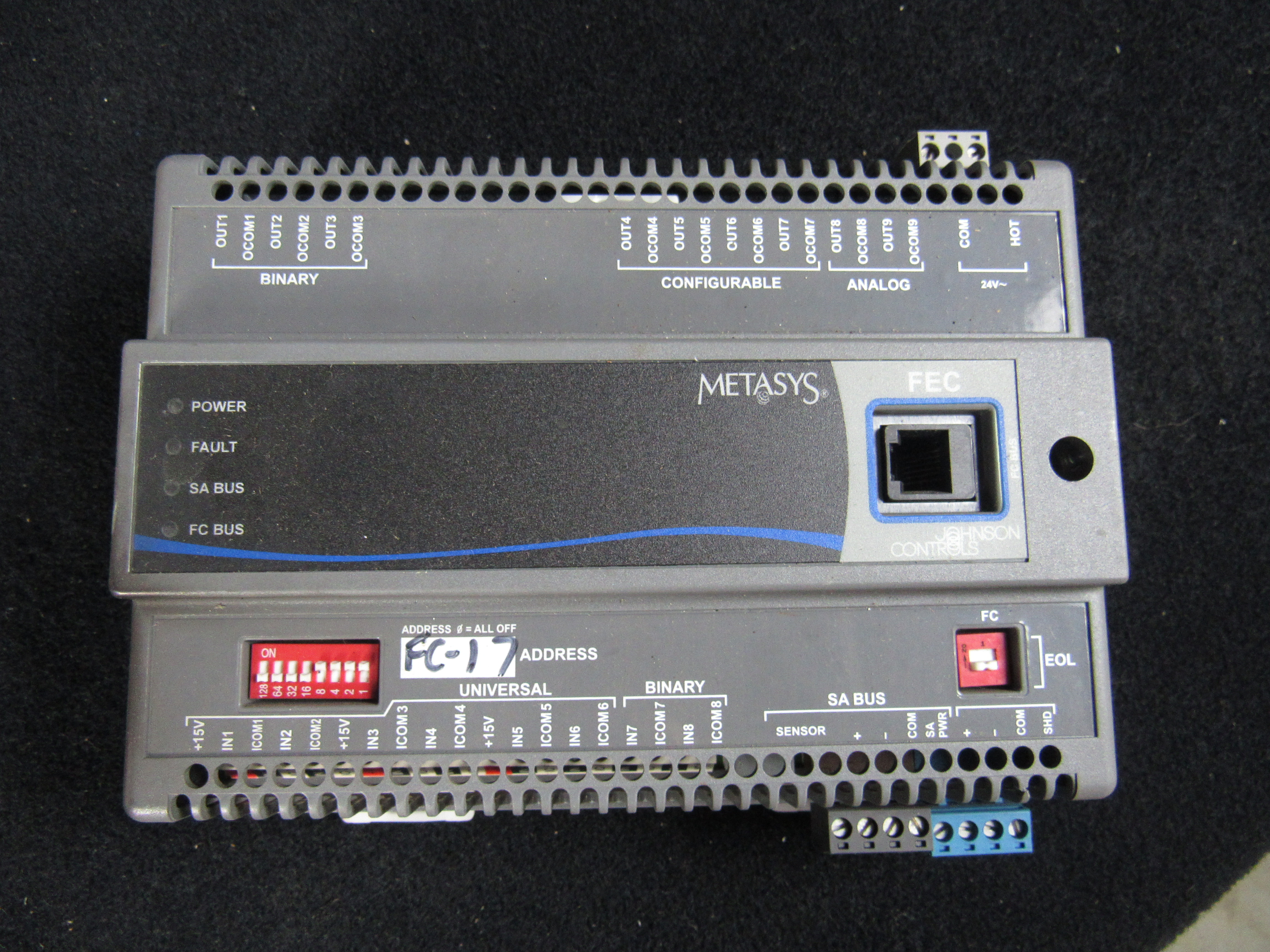 LOT OF 2 JOHNSON CONTROLS METASYS CONTROLLERS MS-FEB1610-0