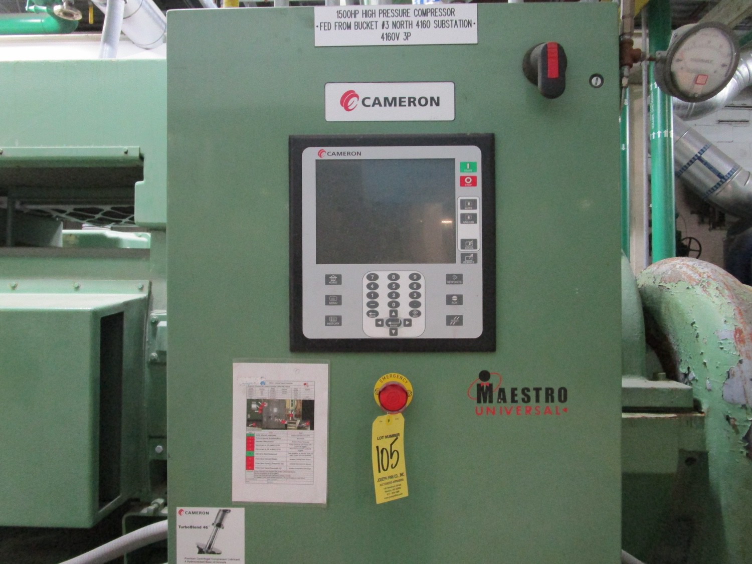 2010 Cameron 1,500 HP High Pressure Compressor Turbo-Air 6000, s/n ...