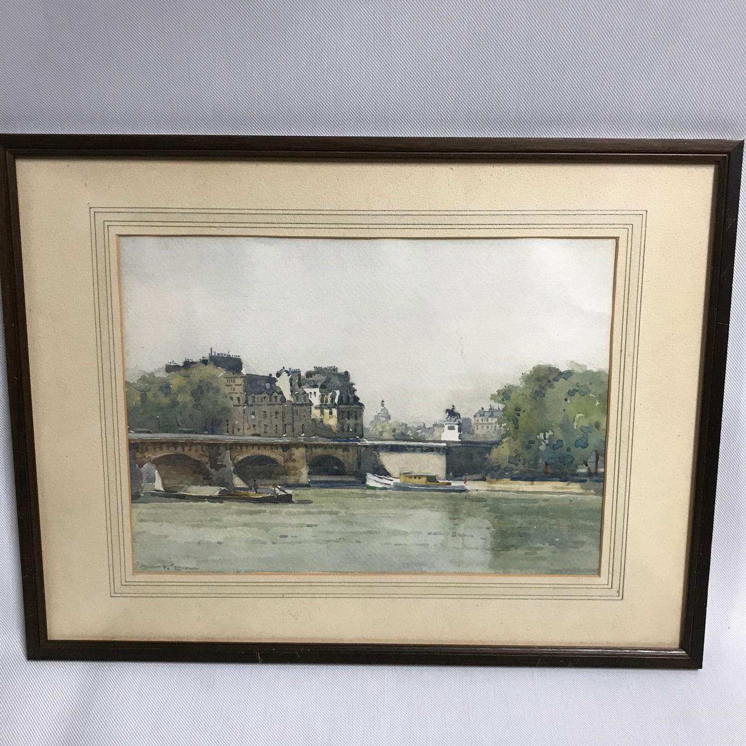 Robert Weir Allan (1851-1942)Original watercolour depicting river ...