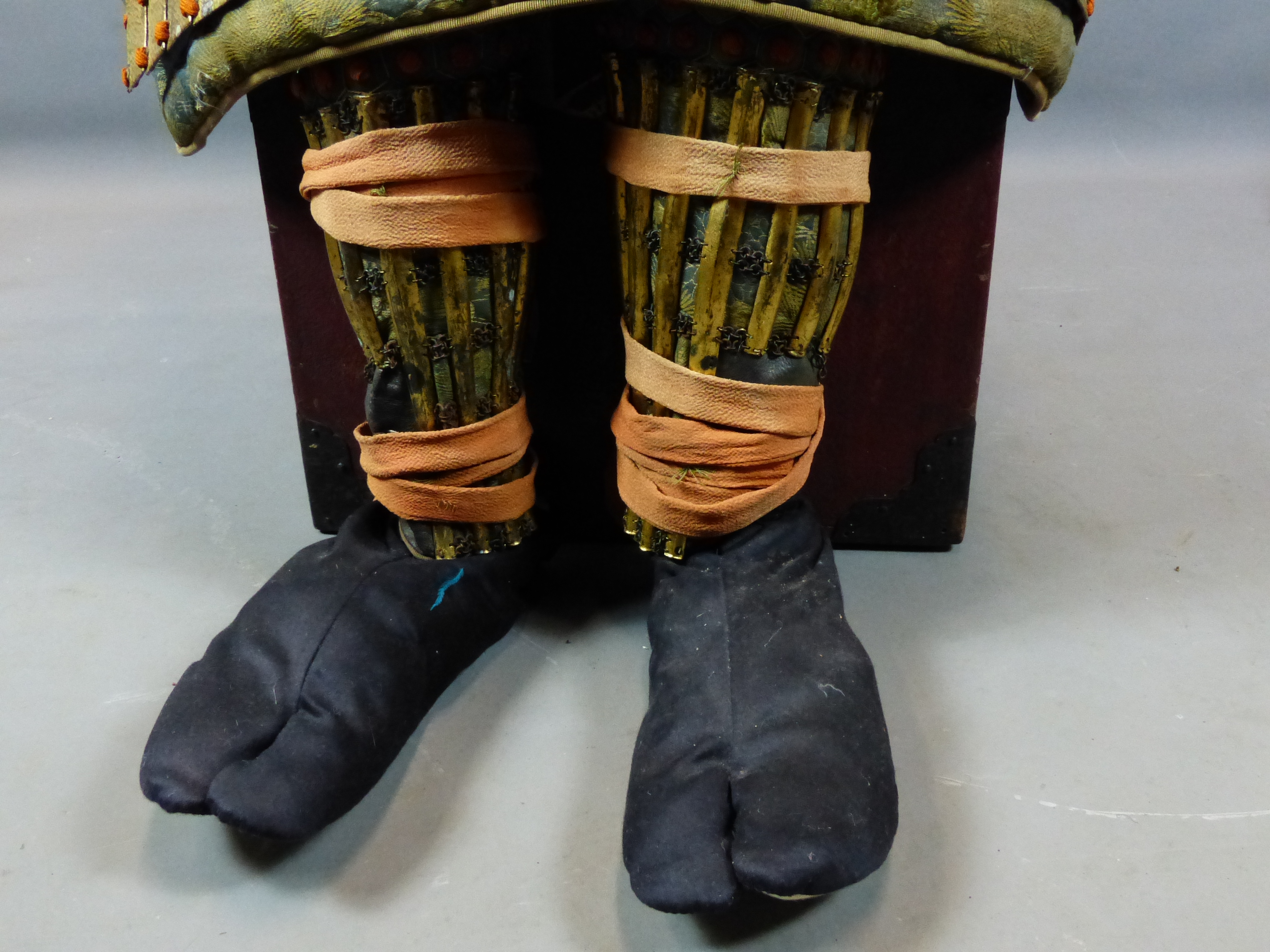 A GOOD JAPANESE ARMOUR- A Japanese orange laced o-yoroi or great armour ...