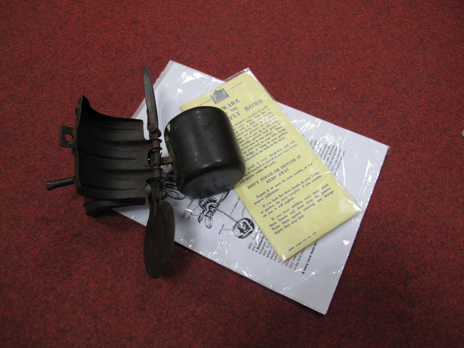 WWII German Butterfly Bomb, as dropped as type of early cluster bomb by ...