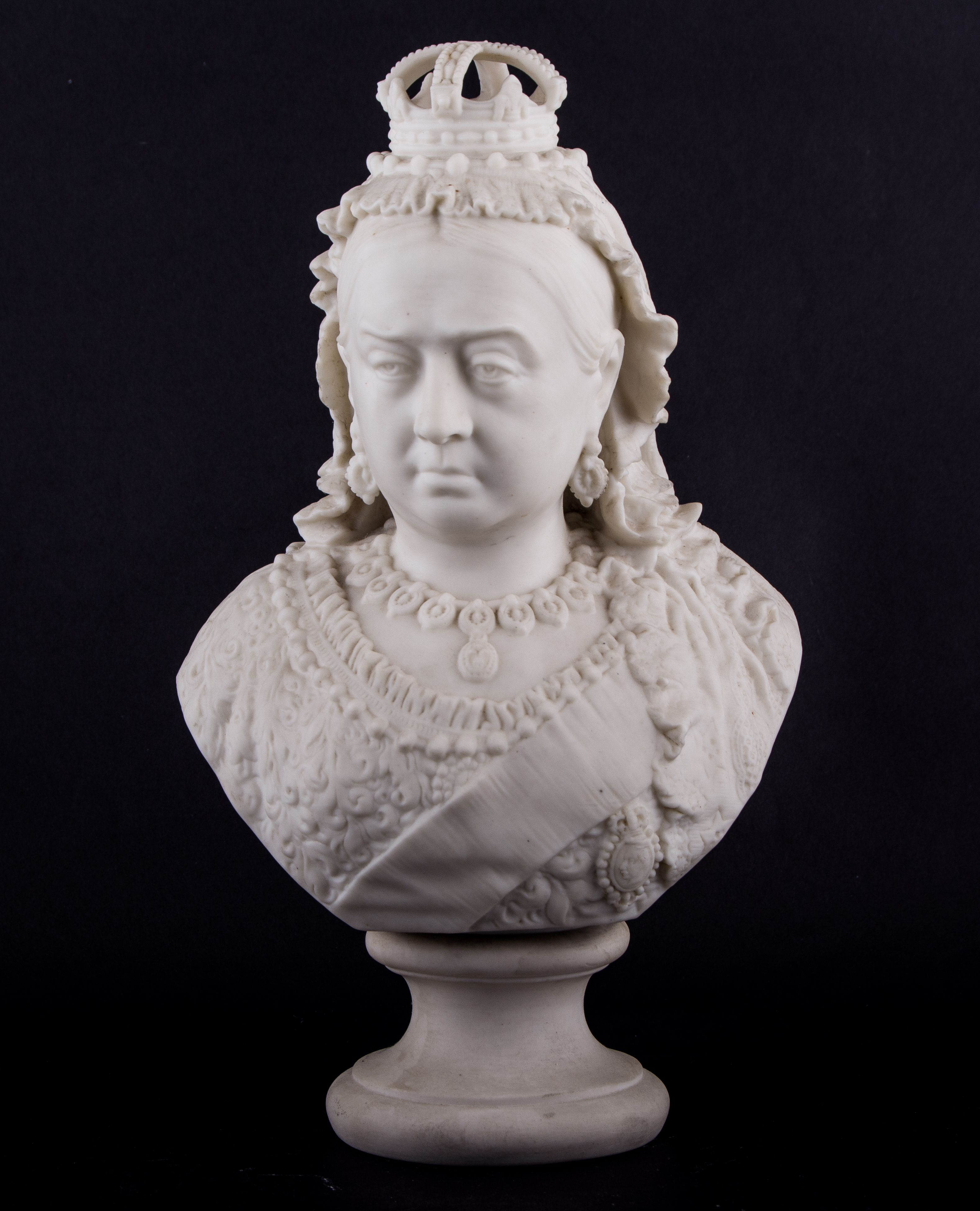 A Victorian Parian ware bust, by Robinson and Leadbeater, Queen ...