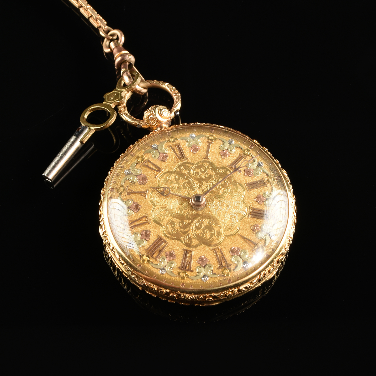 AN 18K YELLOW GOLD KEY WIND FULL HUNTER POCKET WATCH, JOHN HARRISON ...