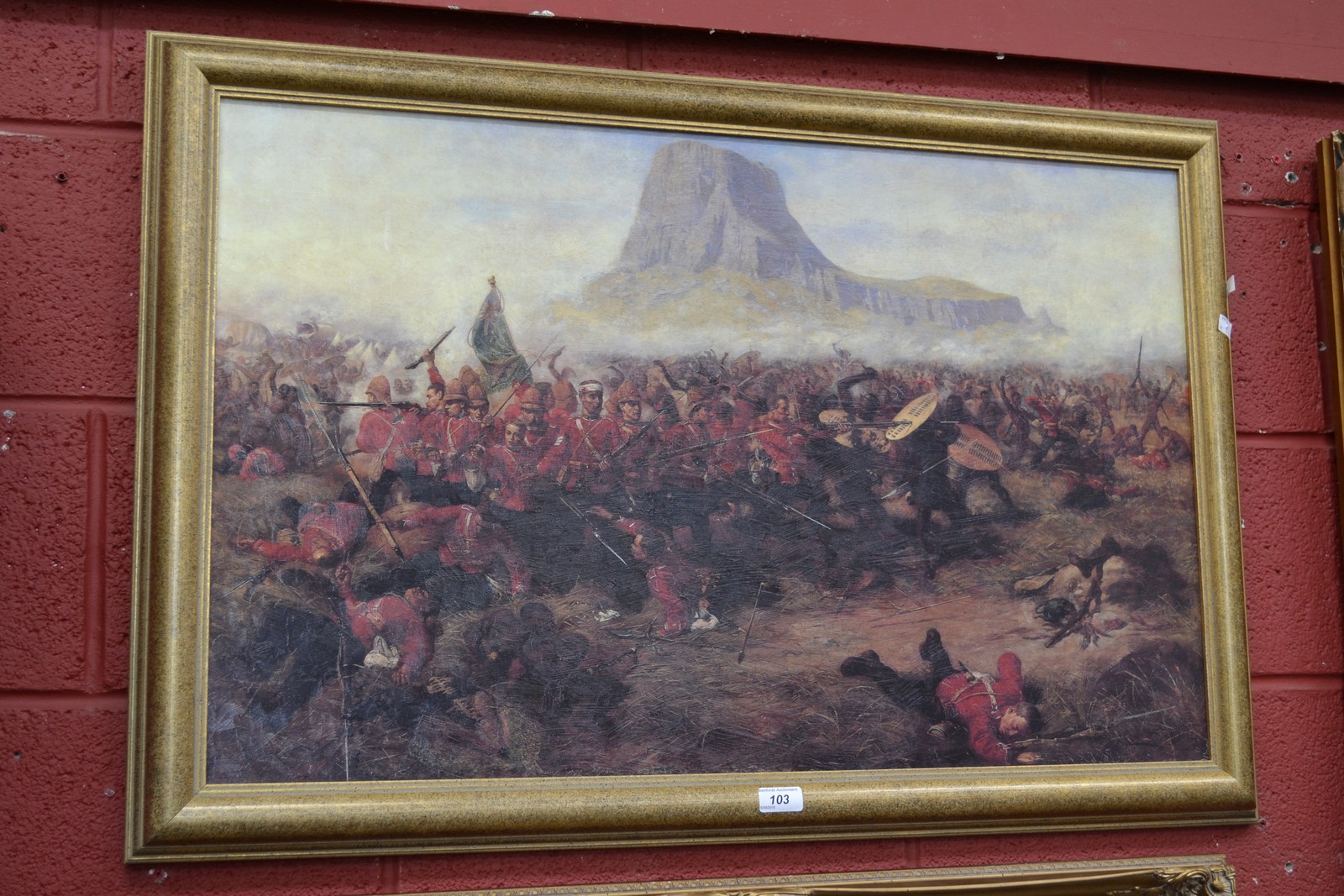 Charles Edwin Fripp, after Battle of Isandhlwana 1897 oleograph print