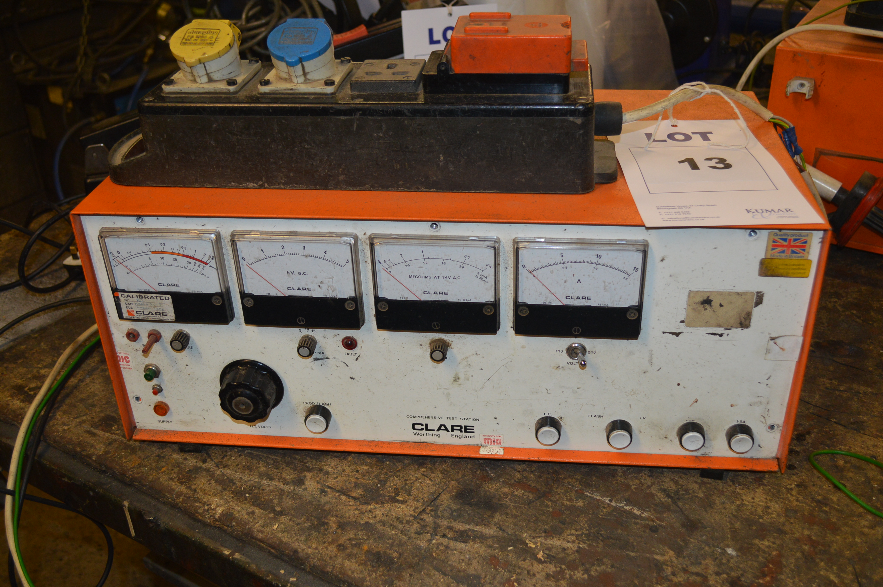 Clare A433/TSPT Comprehensive Test Station, Serial No: 94375A1