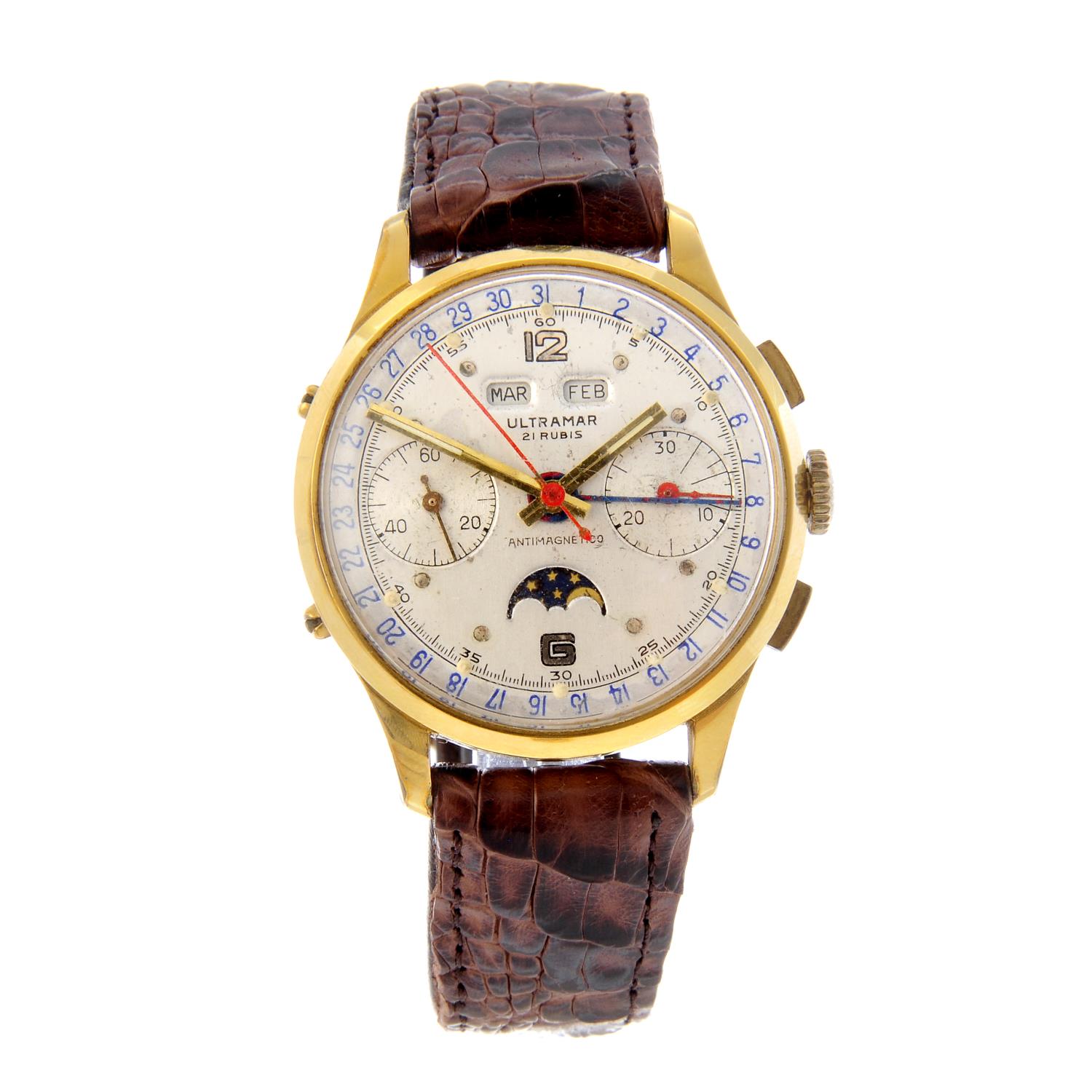 ULTRAMAR - a gentleman's triple date moon phase chronograph wrist watch ...