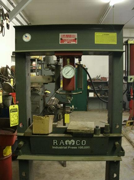 RAMCO MODEL RP50 H-FRAME PRESS, 50-TON CAP., S/N 5067