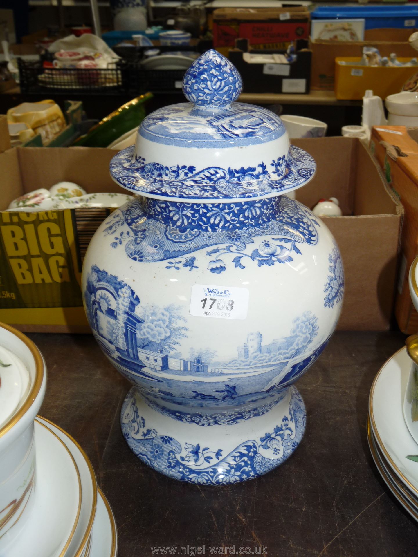 A large Ginger Jar in Spode ''Italian'' design.