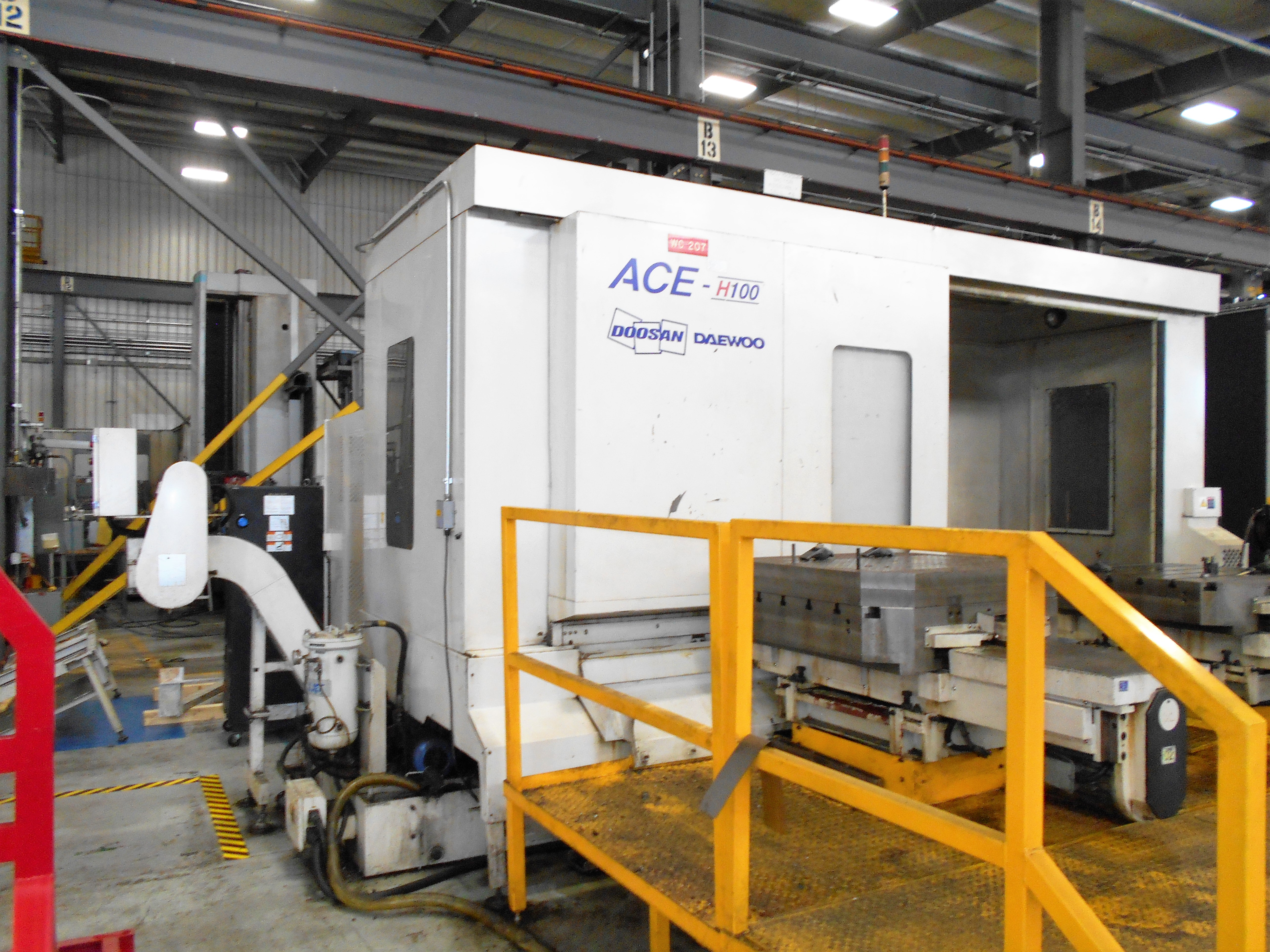 DAEWOO ACE-H100 CNC HORIZONTAL MACHINING CENTER, SPECIFICATIONS: X-AXIS ...