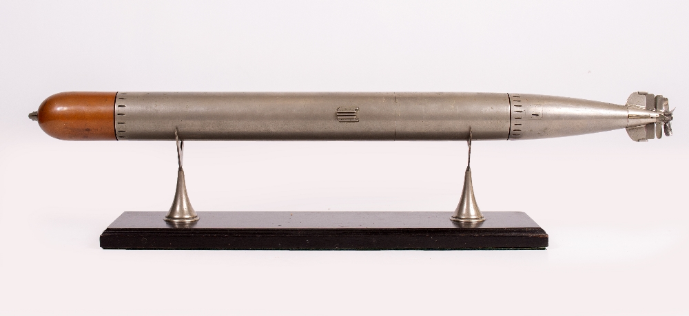 A WELL MADE METAL MODEL OF A TORPEDO with good detailing, to include ...