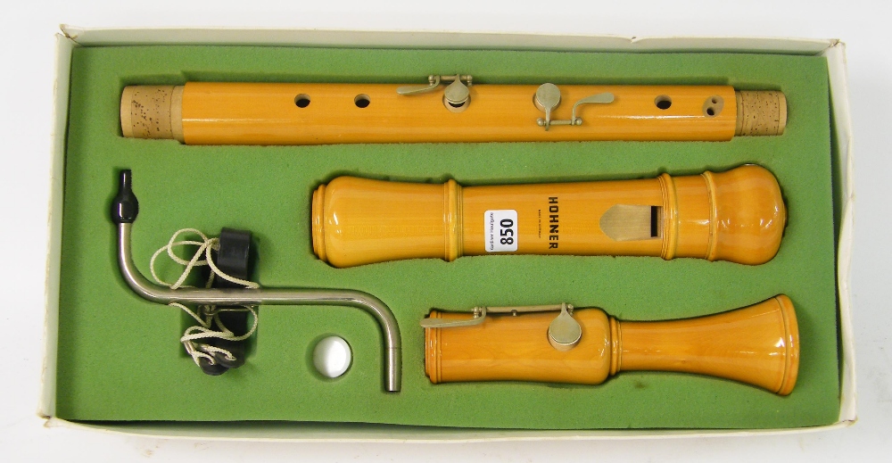 Hohner three keyed bass recorder