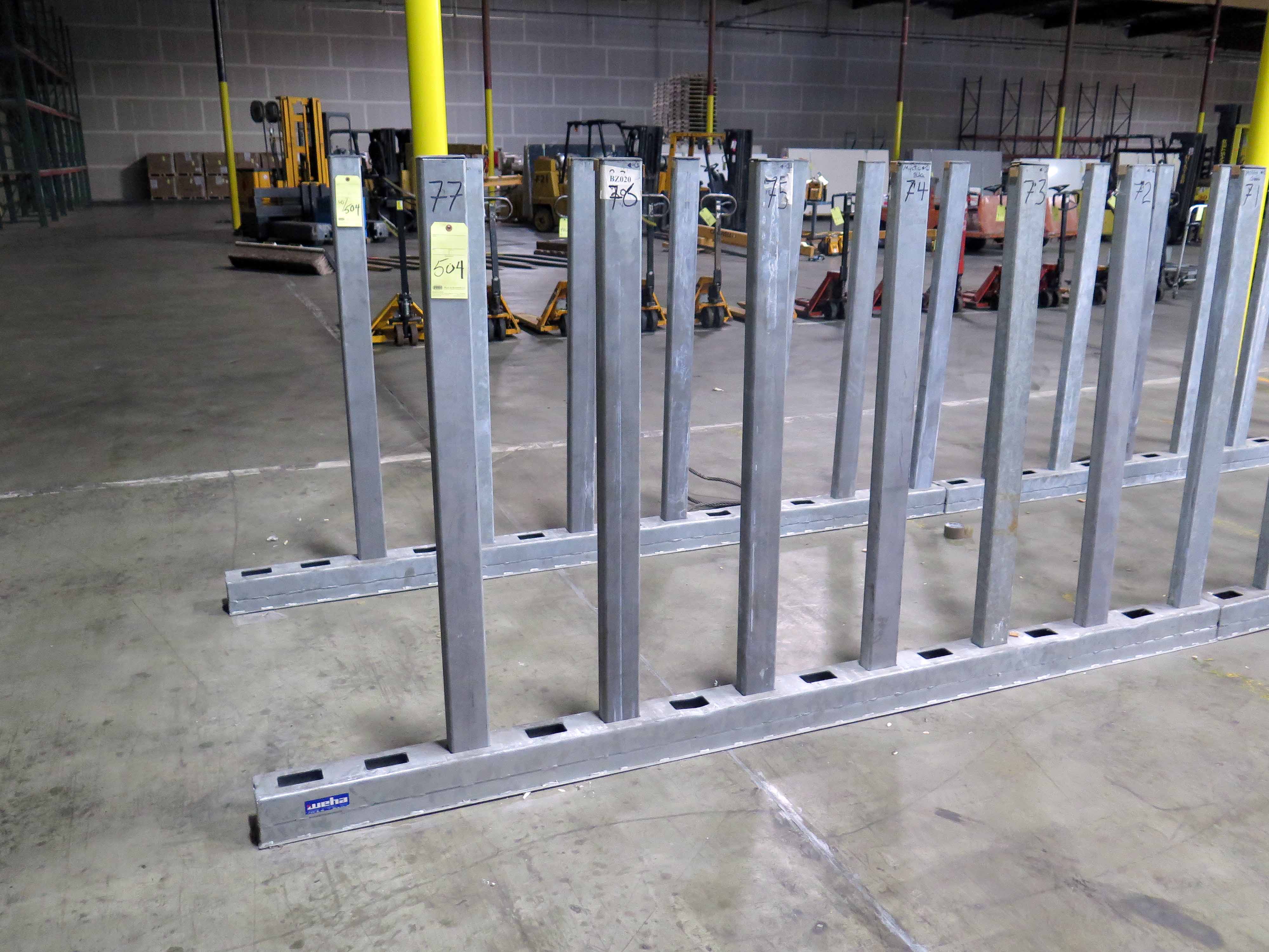 SLAB RACK, (2) bases, (16) poles
