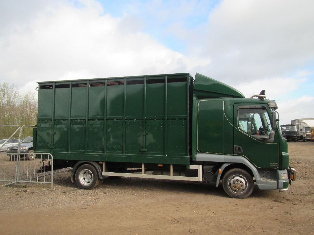 Daf 7.5 Ton Livestock Lorry c/w Sleeper Cab. Reg Docs will be supplied ...